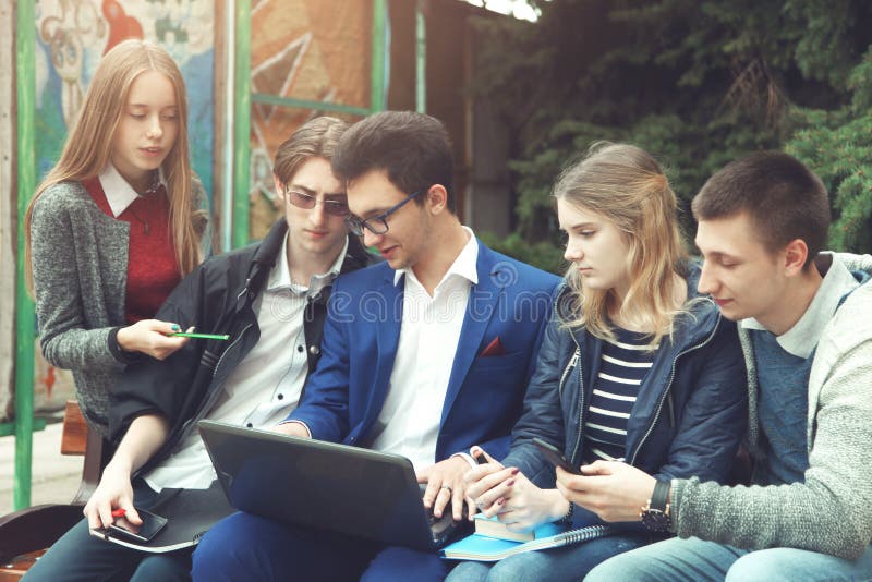Students Prepare for Classes Stock Photo - Image of girl, laptop: 102545954