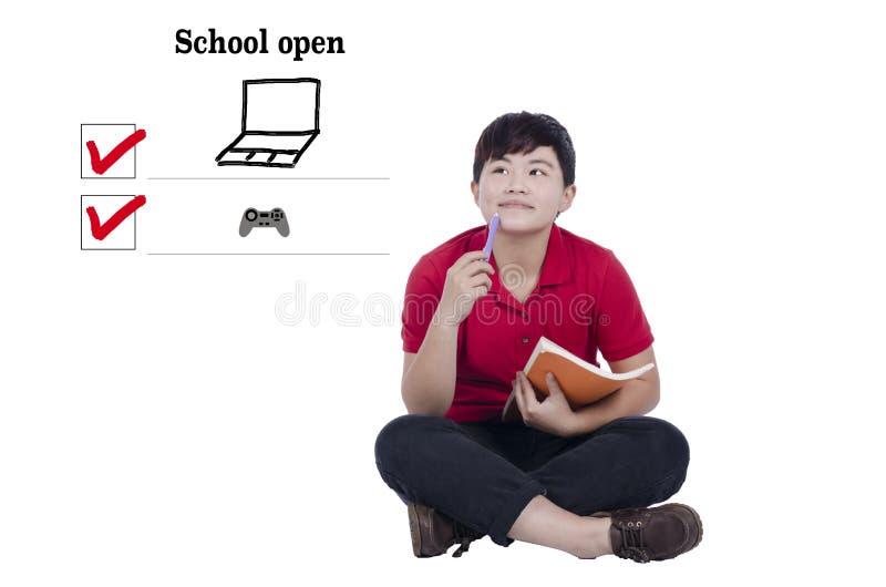 Student Prepare School Open Stock Photo - Image of face, concept: 45010840