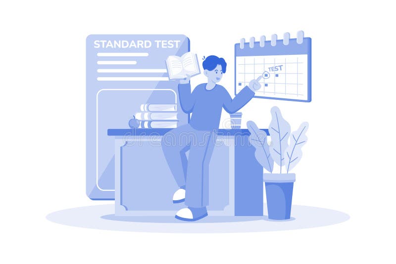 Student Prepares for Standardized Test Stock Vector - Illustration of ...