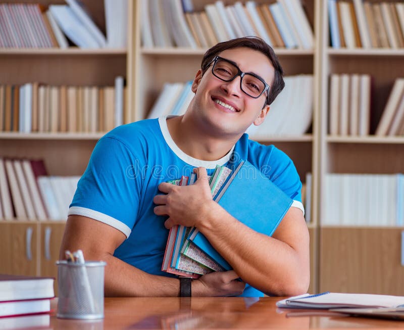 Student Preparing for College Exams Stock Photo - Image of class, back ...