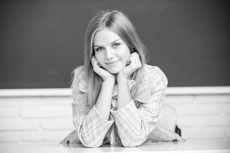 Student Preparing Exam and Learning Lessons in School Classroom ...