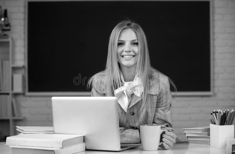 Student Preparing Exam and Learning Lessons in School Classroom ...