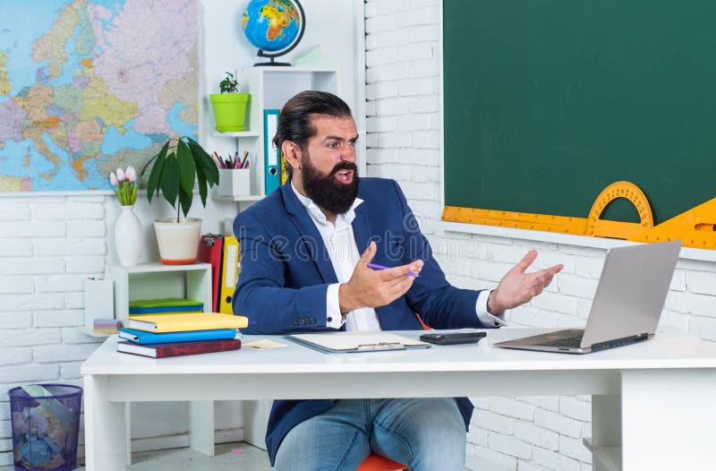 Student Preparing Exam and Learning Lessons in School Making Research ...