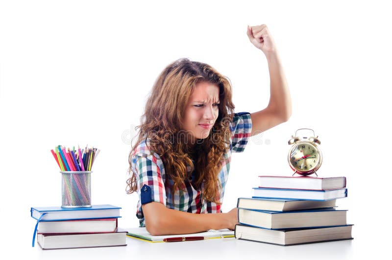 Student Preparing for Exams Stock Image - Image of lesson, group: 26480557