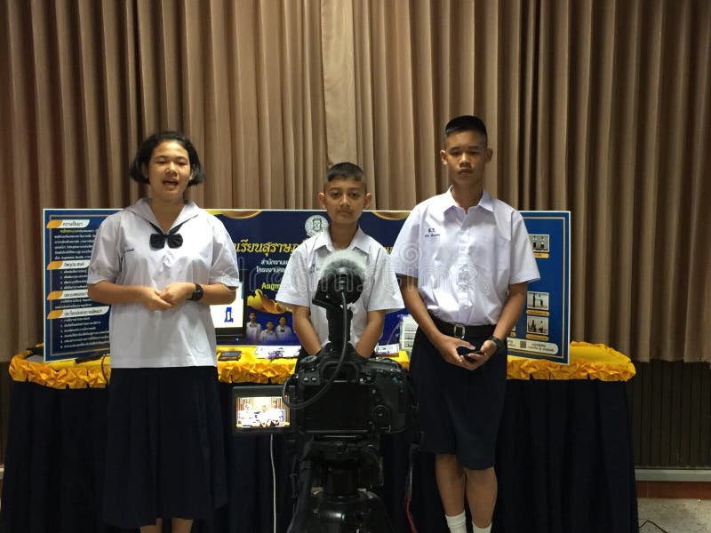 Student Preparing Present Computer Project for Competition Editorial ...