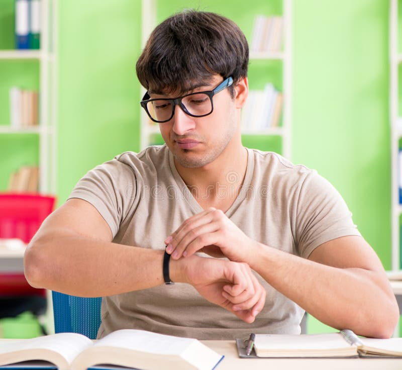Student Preparing for University Exams Stock Photo - Image of class ...