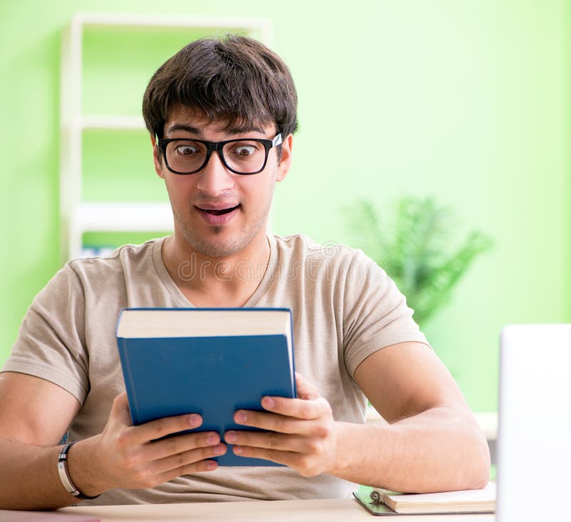 Student Preparing for University Exams Stock Image - Image of revising ...