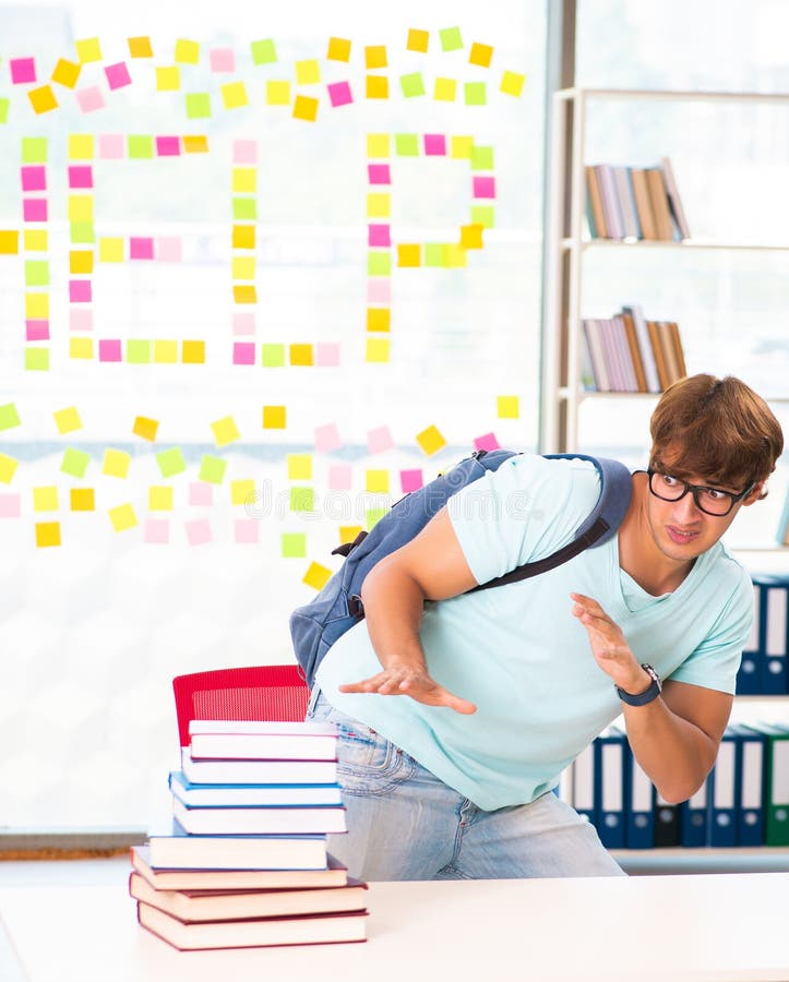 Student Preparing for University Exams Stock Image - Image of revising ...
