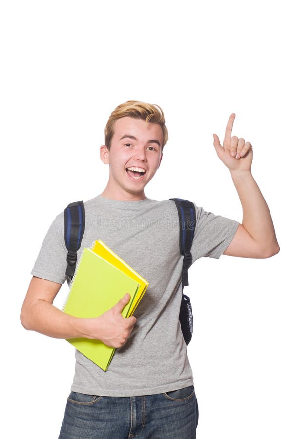 Student Pressing Virtual Button Stock Image - Image of homework ...