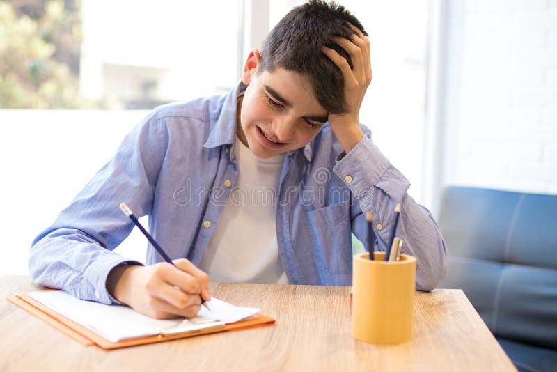 Student with Problems or Stress Stock Image - Image of studying, school ...