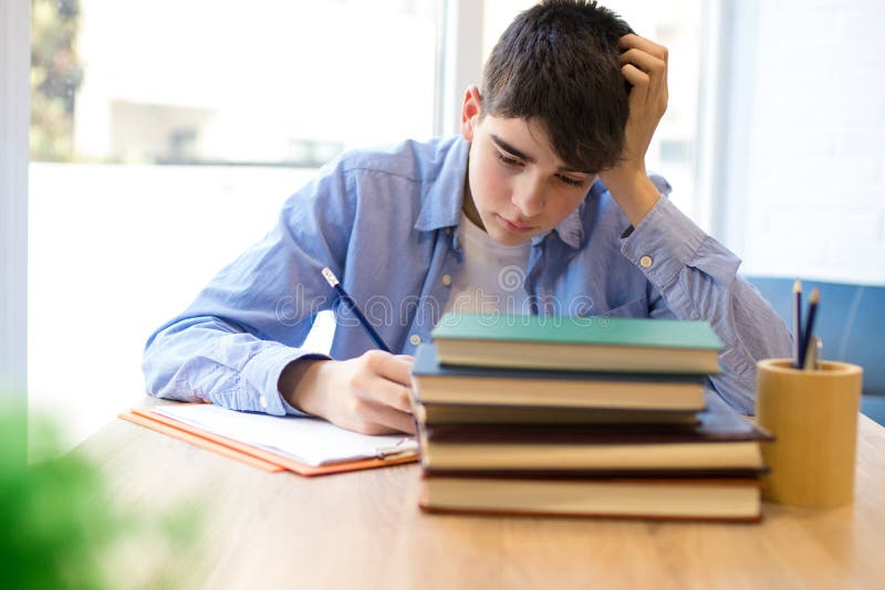 Student with Problems or Stress Stock Image - Image of exam, problems ...
