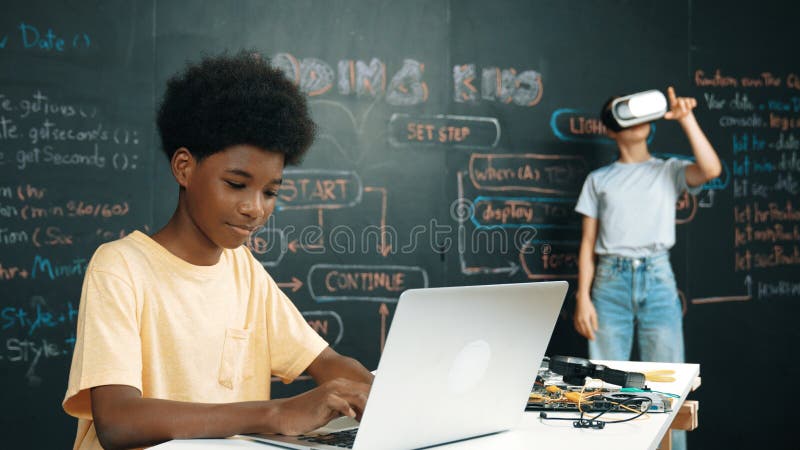 Student Programing and Coding System while Girl Enter in Metaverse ...