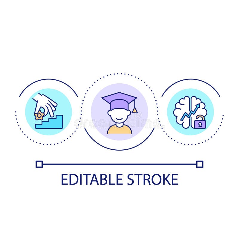 Student Progress Loop Concept Icon Stock Vector - Illustration of abstract, growth: 257265344