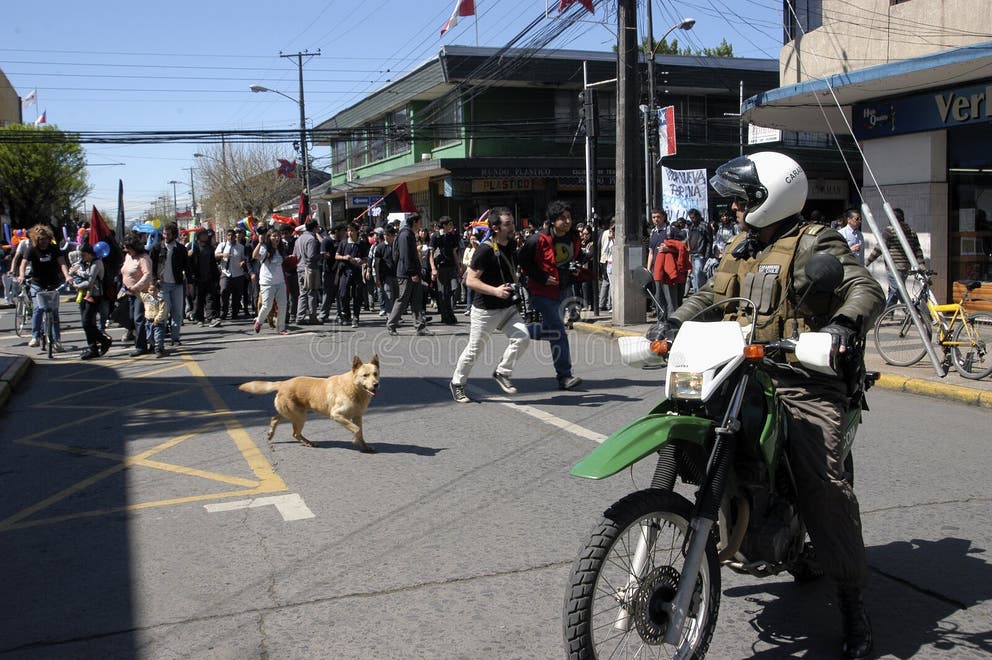 Student protest in Chile editorial photo. Image of chile - 21370726