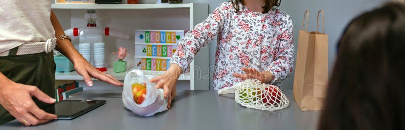 Student Putting Aside Disposable Plastic Bag in Ecology Classroom ...
