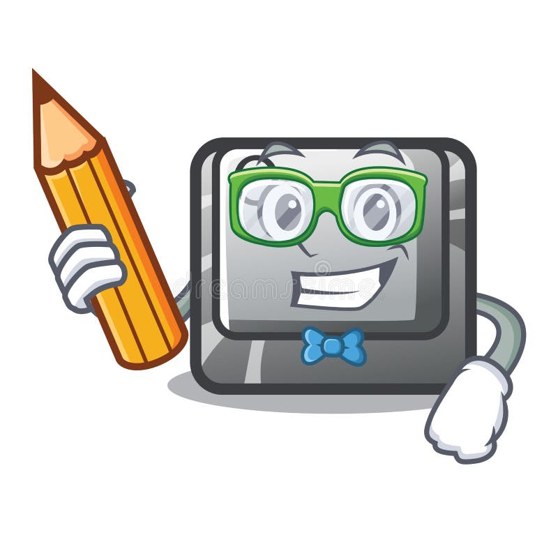 Student Q Button on the Cartoon Keyboard Stock Vector - Illustration of ...