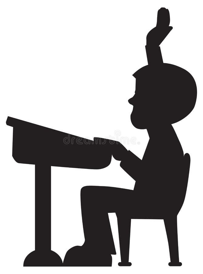 Student with Question in Silhouette Stock Vector - Illustration of ...