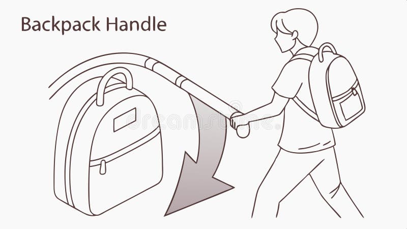 Student Reaching for Backpack Handle Vector Design Generative AI Stock ...