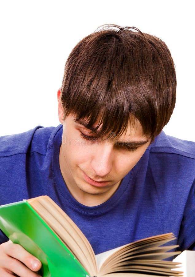 Student read a Book stock image. Image of caucasian - 124627777