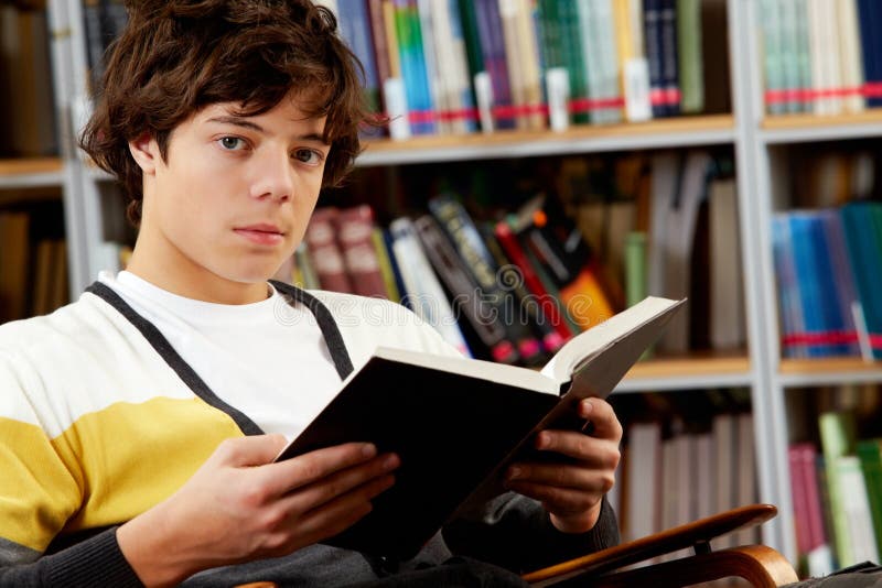 Student reading stock photo. Image of clever, college - 17021104