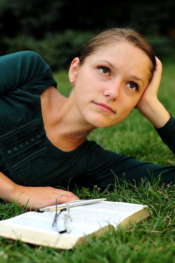 Student Reading stock image. Image of student, pretty - 6178555