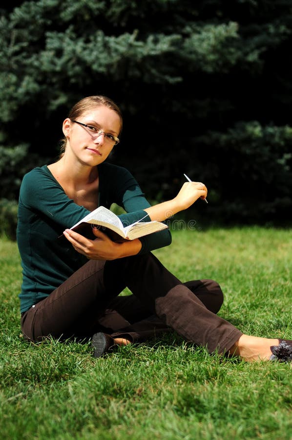 Student Reading stock image. Image of smiling, student - 6178745