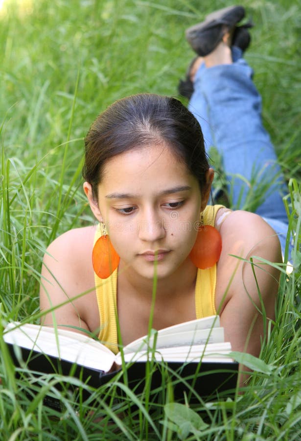 Woman reading book stock photo. Image of learning, outdoors - 14477902