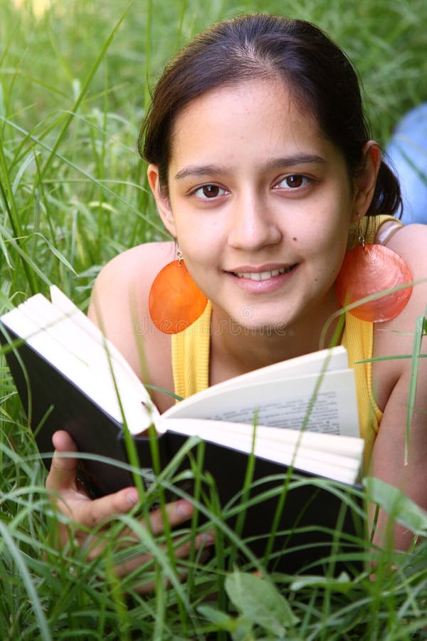 Woman reading book stock photo. Image of learning, outdoors - 14477902