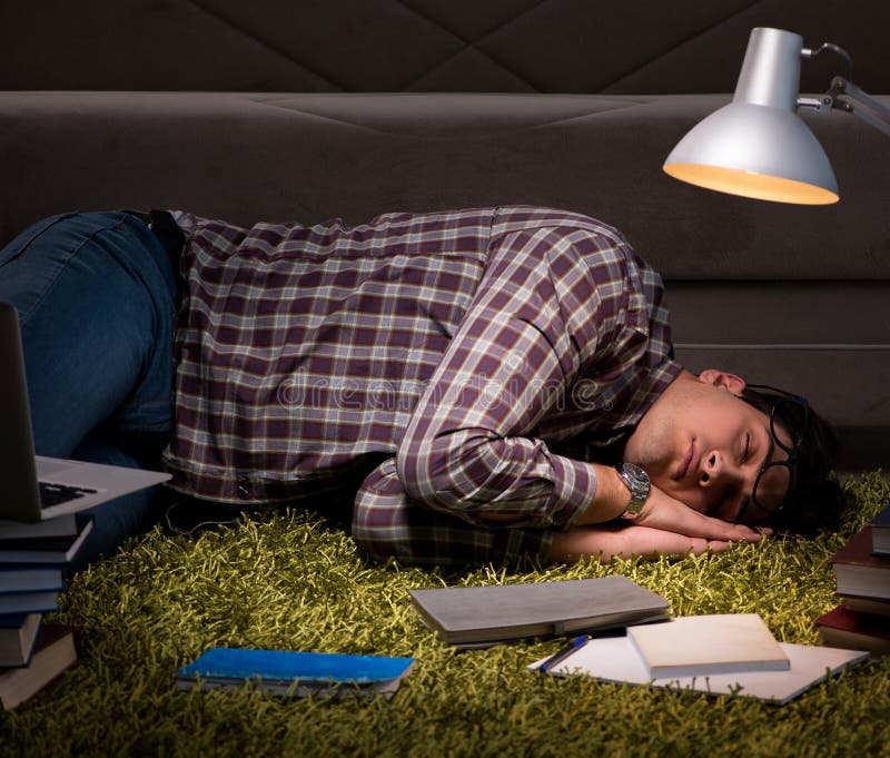 Student Reading Books Preparing for Exams Stock Image - Image of school ...