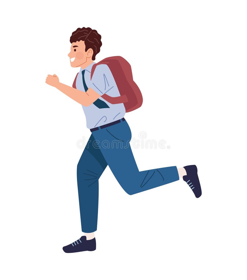 Student Running Sport stock illustration. Illustration of active ...