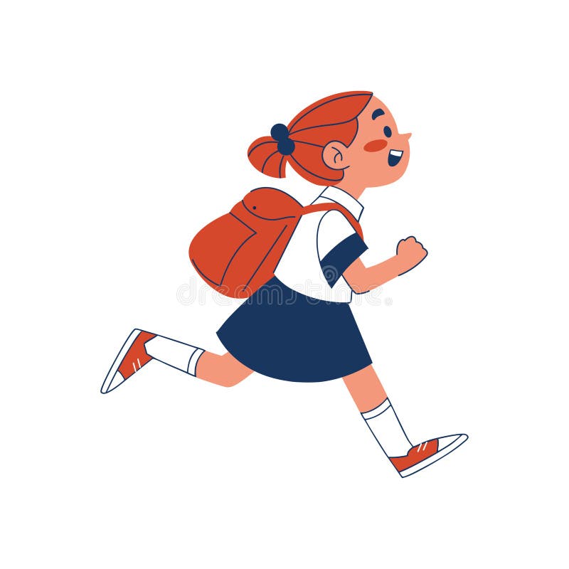 Student running school stock vector. Illustration of design - 370008073