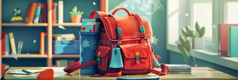 Student S Backpack with Various Compartments Representing Different ...