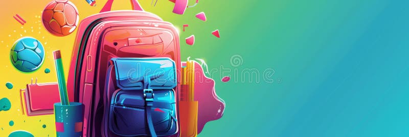 Student S Backpack with Various Compartments Representing Different ...