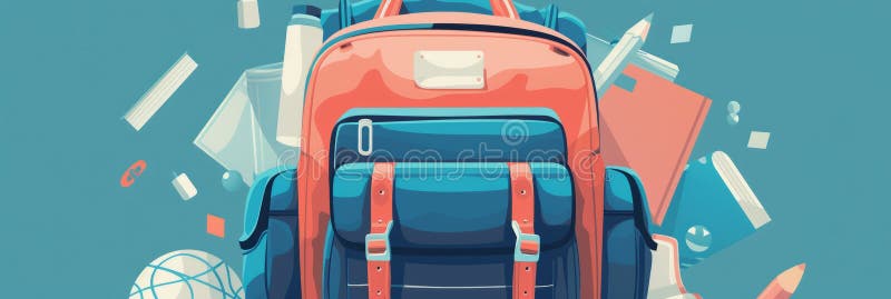 Student S Backpack with Various Compartments Representing Different ...