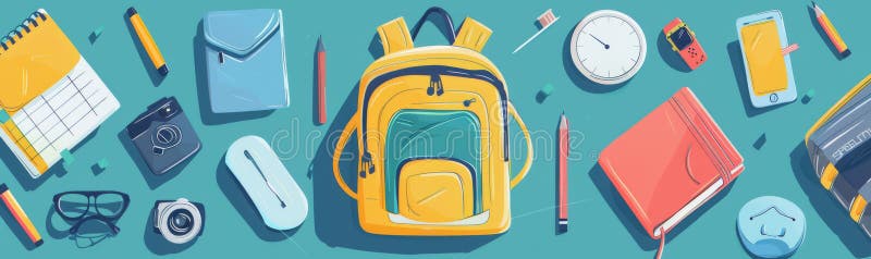 Student S Backpack with Various Compartments Representing Different ...