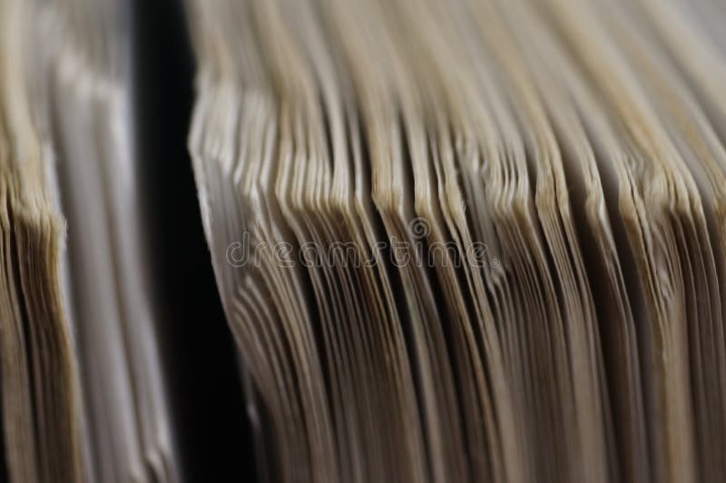 A Thick Used Old Book for Learning with Lots of Content. Stock Image ...