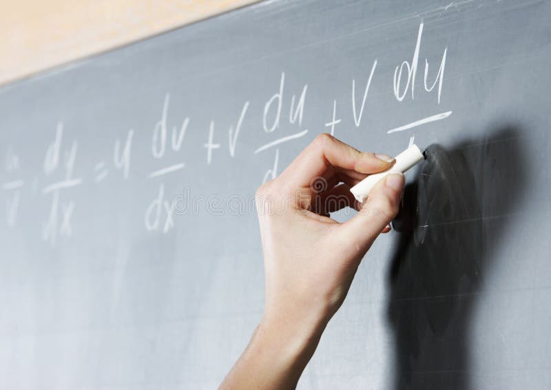Student S Hand Solving Maths Problem Stock Photo - Image of person ...