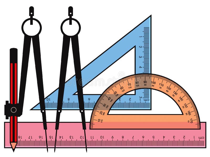 Student S Mathematical Study Materials Stock Illustration ...