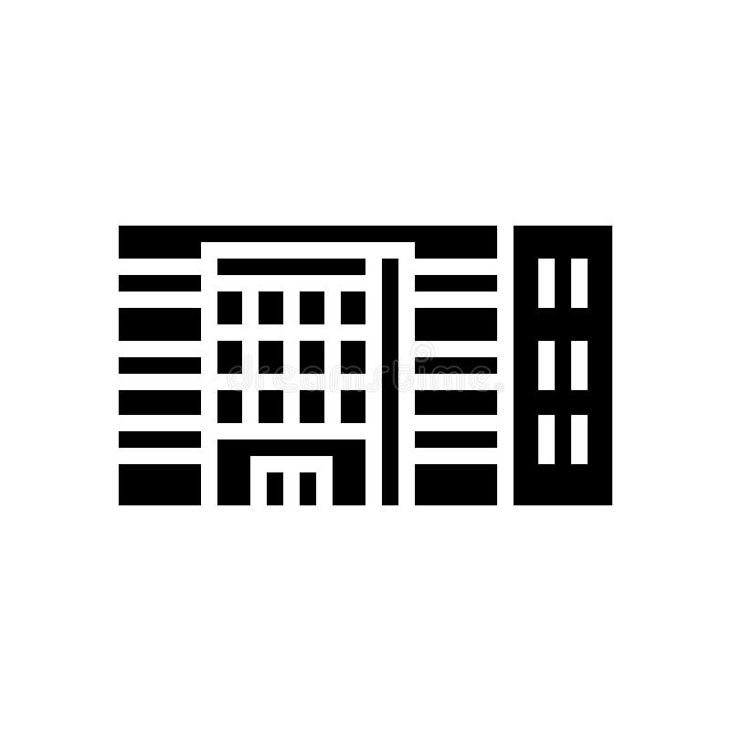 Student School Building Glyph Icon Vector Illustration Stock ...