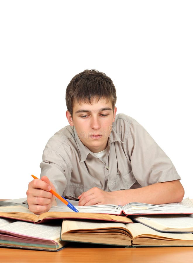 Student on the School Desk stock photo. Image of paperwork - 63785228