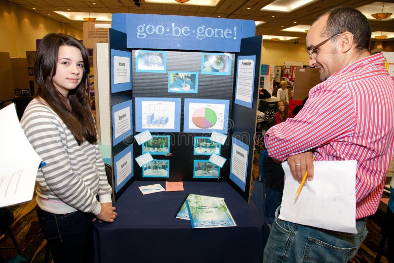 A Student Science Fair Poster Being Judged Editorial Photography ...