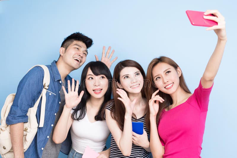 Student selfie happily stock photo. Image of excited - 105515646