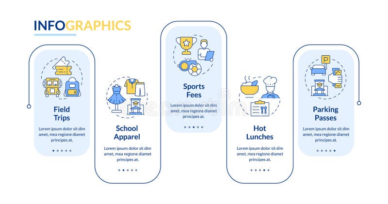 Student Services Rectangle Infographic Vector Stock Illustration ...