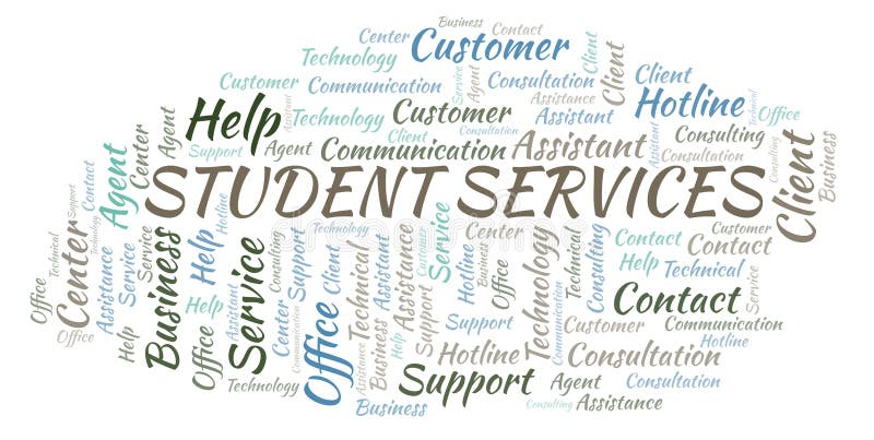 Student Services Word Cloud. Stock Illustration - Illustration of ...