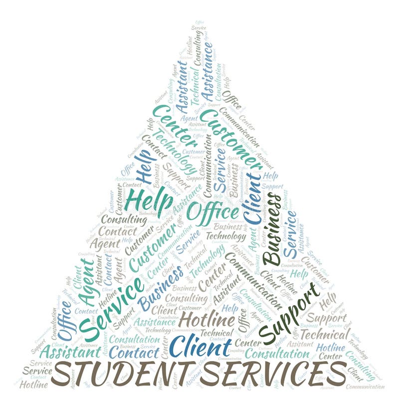 Student Services Word Cloud. Stock Illustration - Illustration of cloud ...