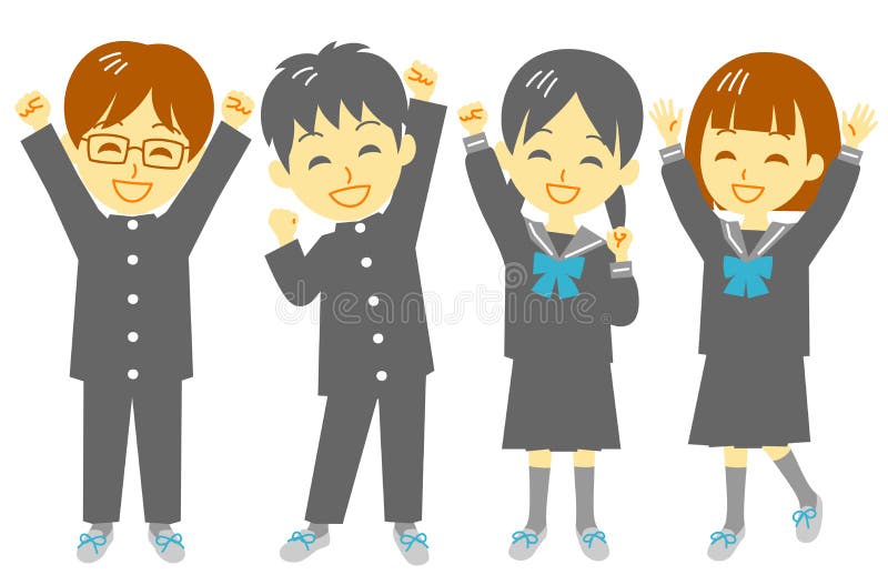 Student, shout for joy stock vector. Illustration of class - 50325739