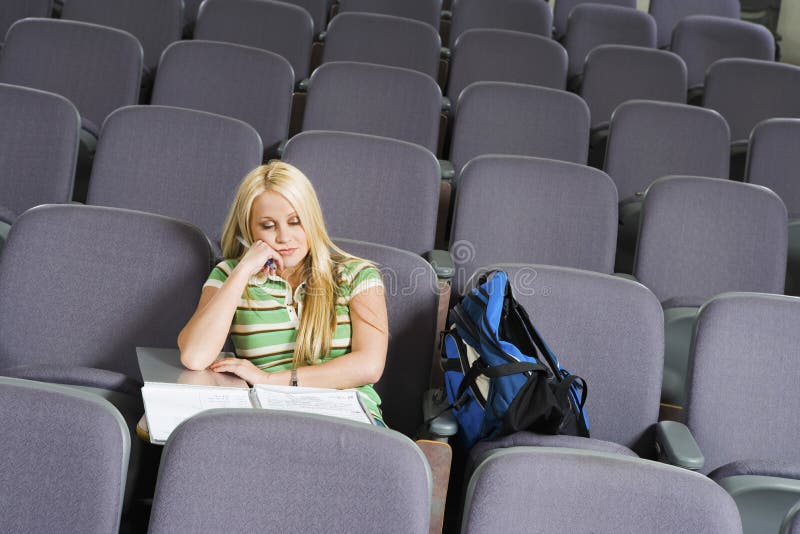 Student Sleeping in Lecture Room Stock Image - Image of class, learning ...