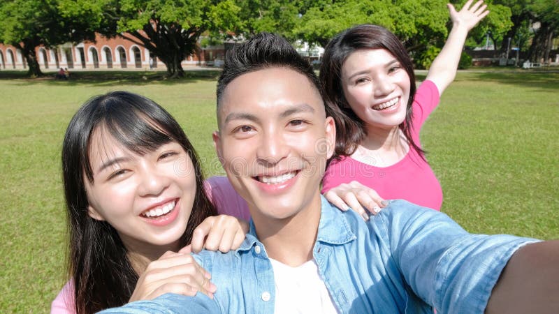 Student selfie happily stock photo. Image of excited - 105515646