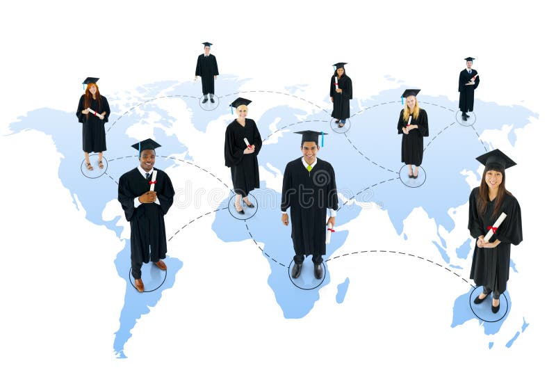 Student Social Network Graduation Community Concept Stock Photo - Image ...
