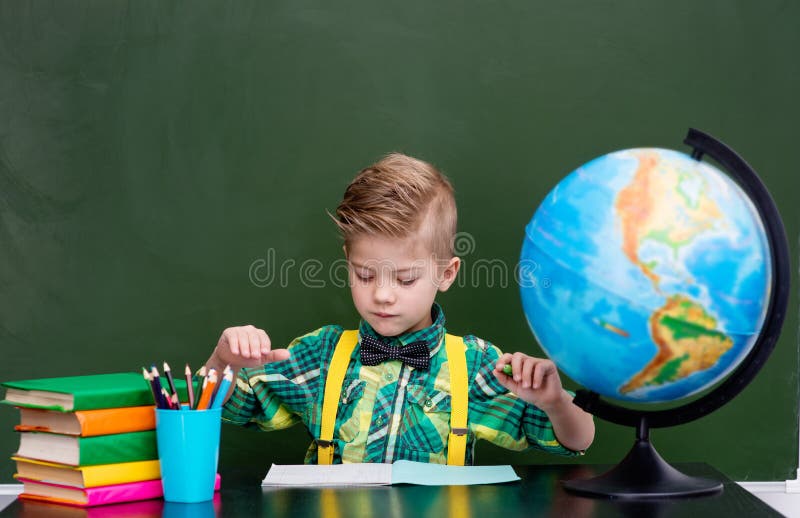 Student Solves a Task in Classroom Stock Photo - Image of pretty ...